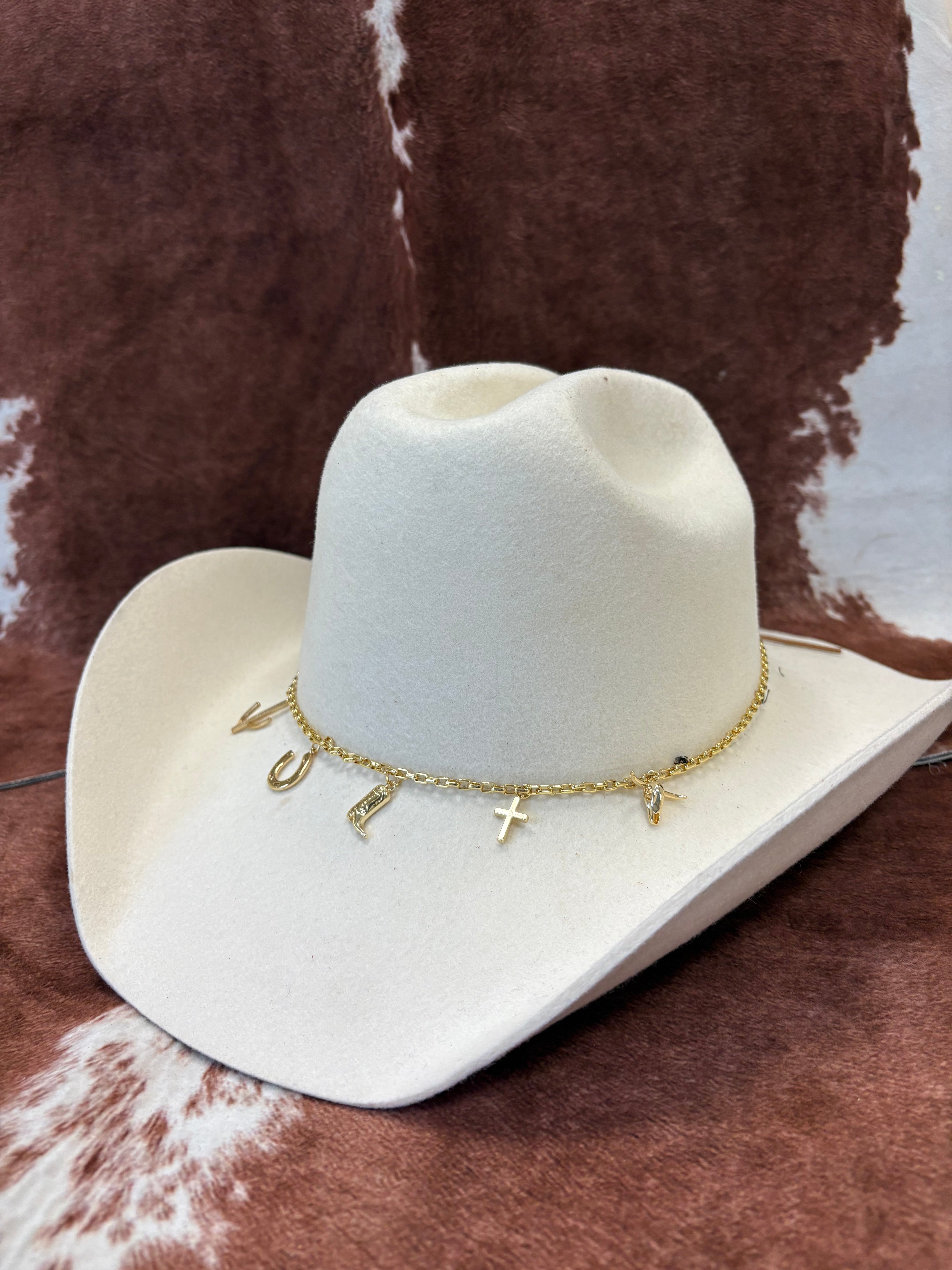 Gold Hat Chain with Charms – Wild Knox